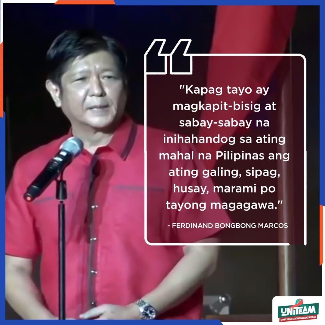 Uniteam Proclamation Rally BBM Speech Quote – Jinggoy Ejercito Estrada
