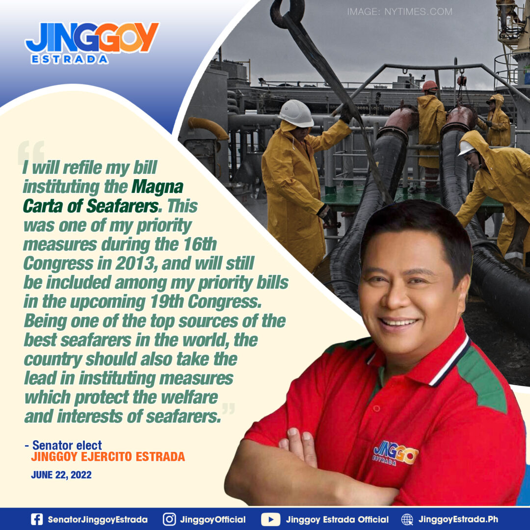 On Magna Carta of Seafarers Bill – Jinggoy Ejercito Estrada